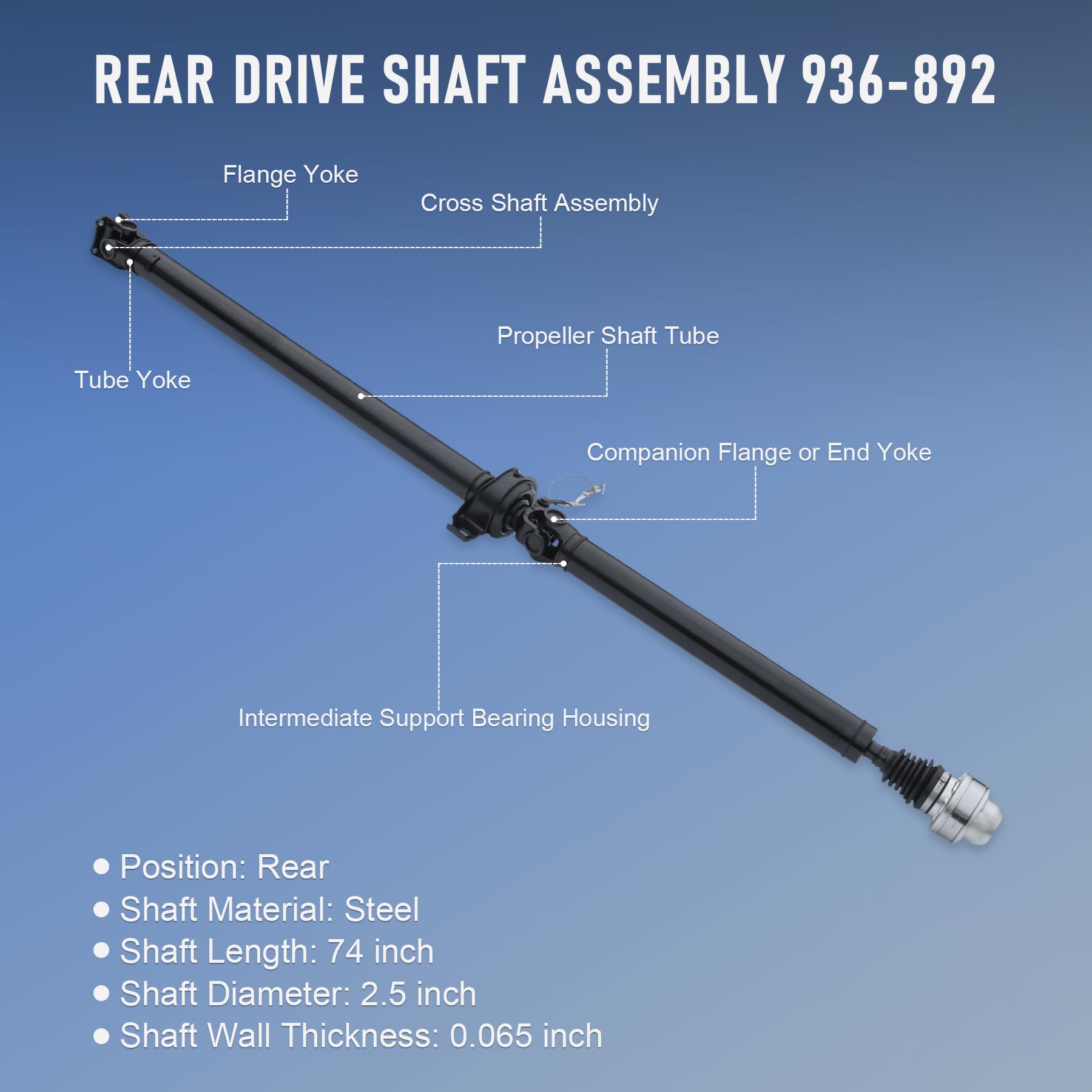 2008 Ford Escape Hybrid Drive Shafts 43 42130 1904 Complete Driveshaft