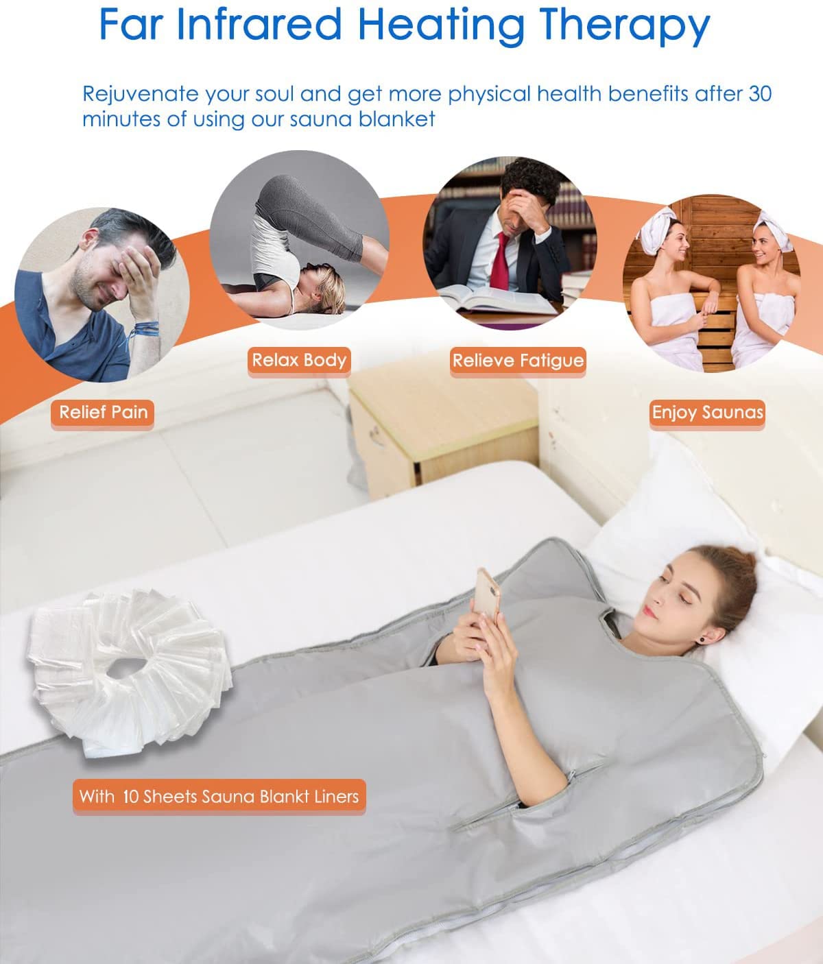 Sauna Blanket Infrared Zipper Oxford Cloth Upgraded Version ...