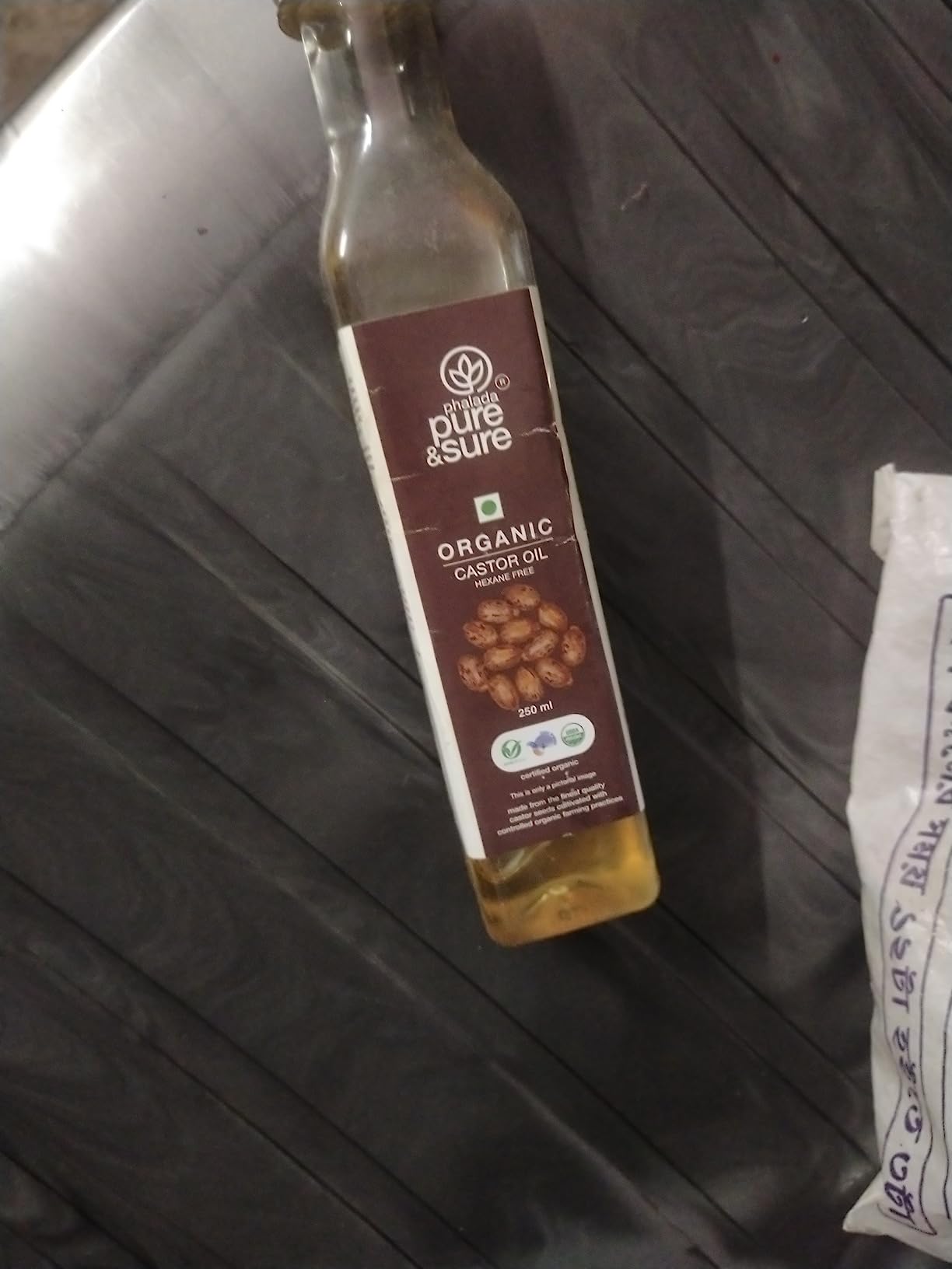 Buy Pure & Sure Organic Castor Oil 250ml| Hexane Free Castor Oil ...