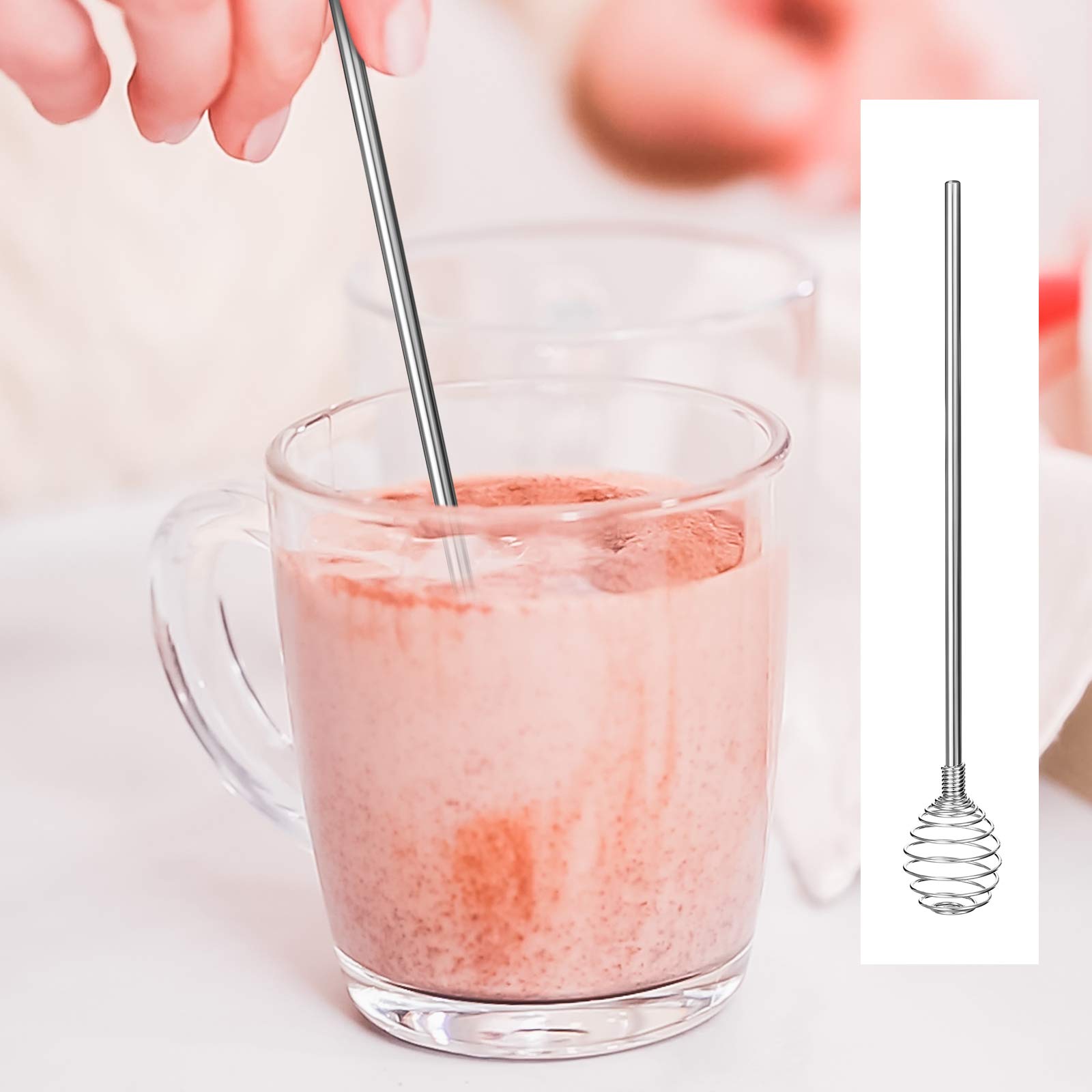 8 Pieces Coffee Stir Sticks, Stainless Steel Specialty Spoons Spherical ...