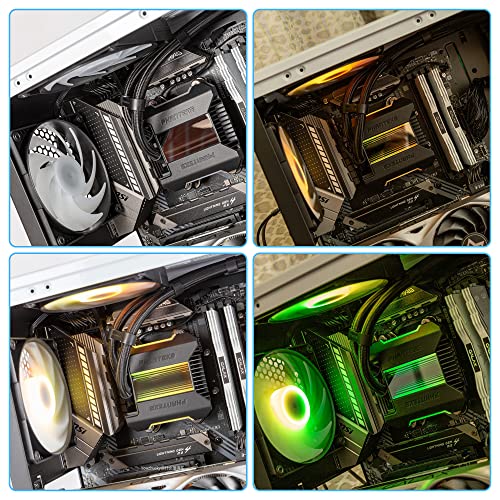 SinLoon 6 Pin PCIE to 3/4 Pin Fan,2Pcs 6 Pin Male PCIE to 5 x 3 Pin 4 ...