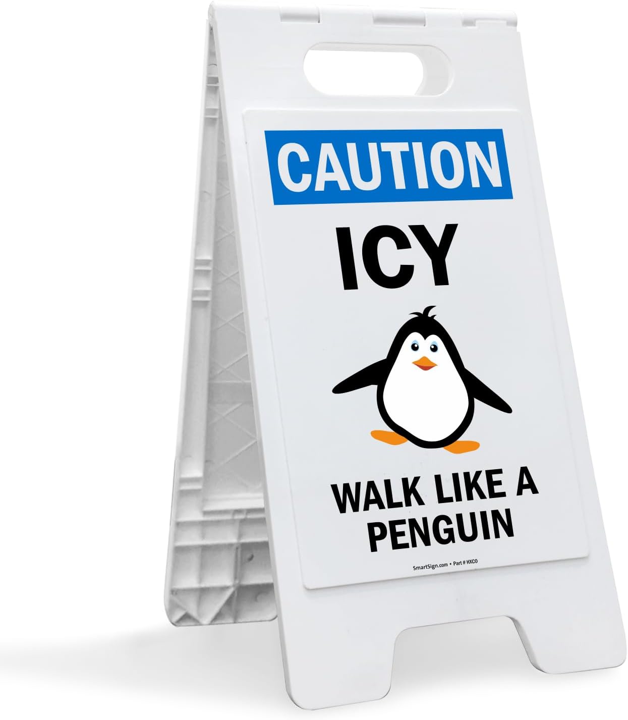 Amazon.com: SmartSign 25 x 12 inch “Caution - ICY, Walk Like A Penguin ...