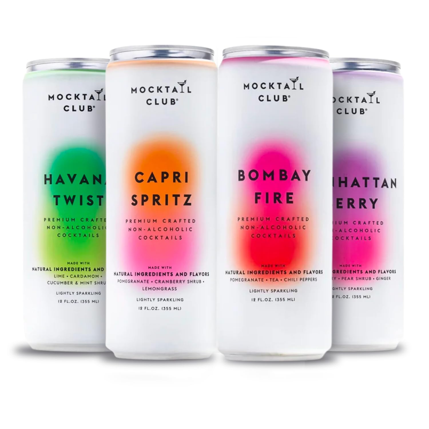 Amazon.com : Mocktail Club Variety Pack Non-Alcoholic Sparkling Craft ...