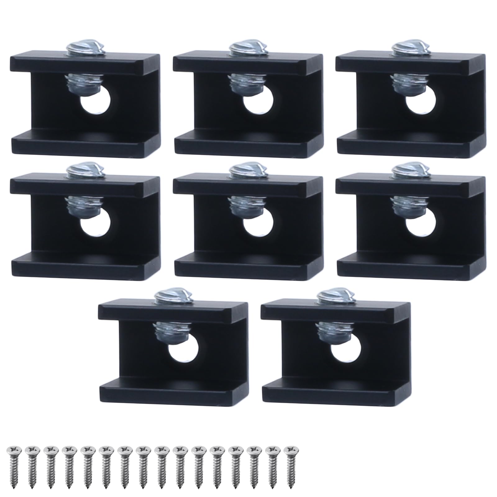 Amazon.com: Seimneire 8 Pack Glass Shelf Bracket Floating Shelf Clips ...