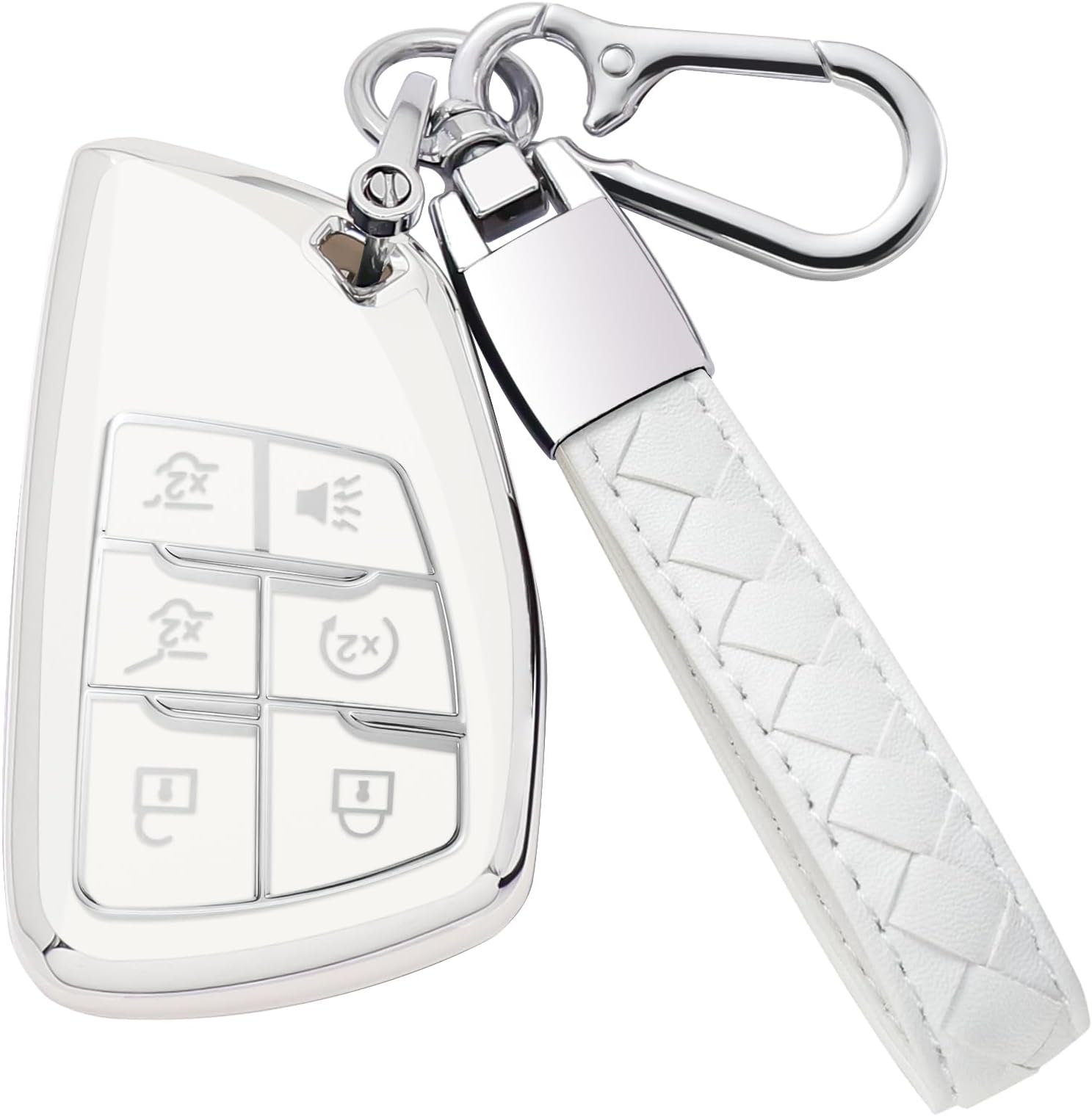 Amazon.com: Kespevn for Chevy Key Fob Cover with Keychain Soft TPU Key ...