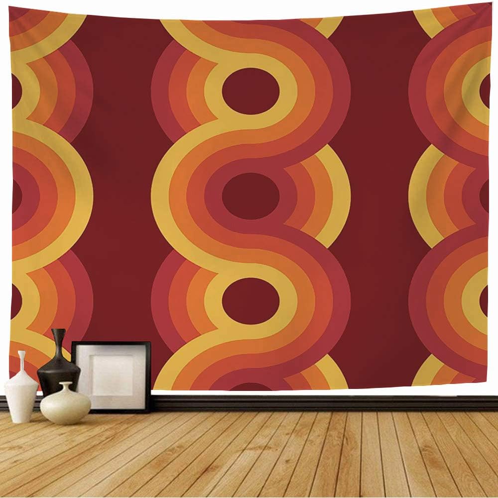 Amazon.com: TOMOZ Vintage 70s 60s Groovy Tapestry, Retro Flowers Clouds ...