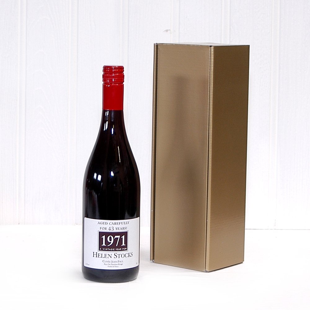 Amazon.com: PERSONALISED Fine Merlot Red Wine 750ml & Gold Gift Box ...