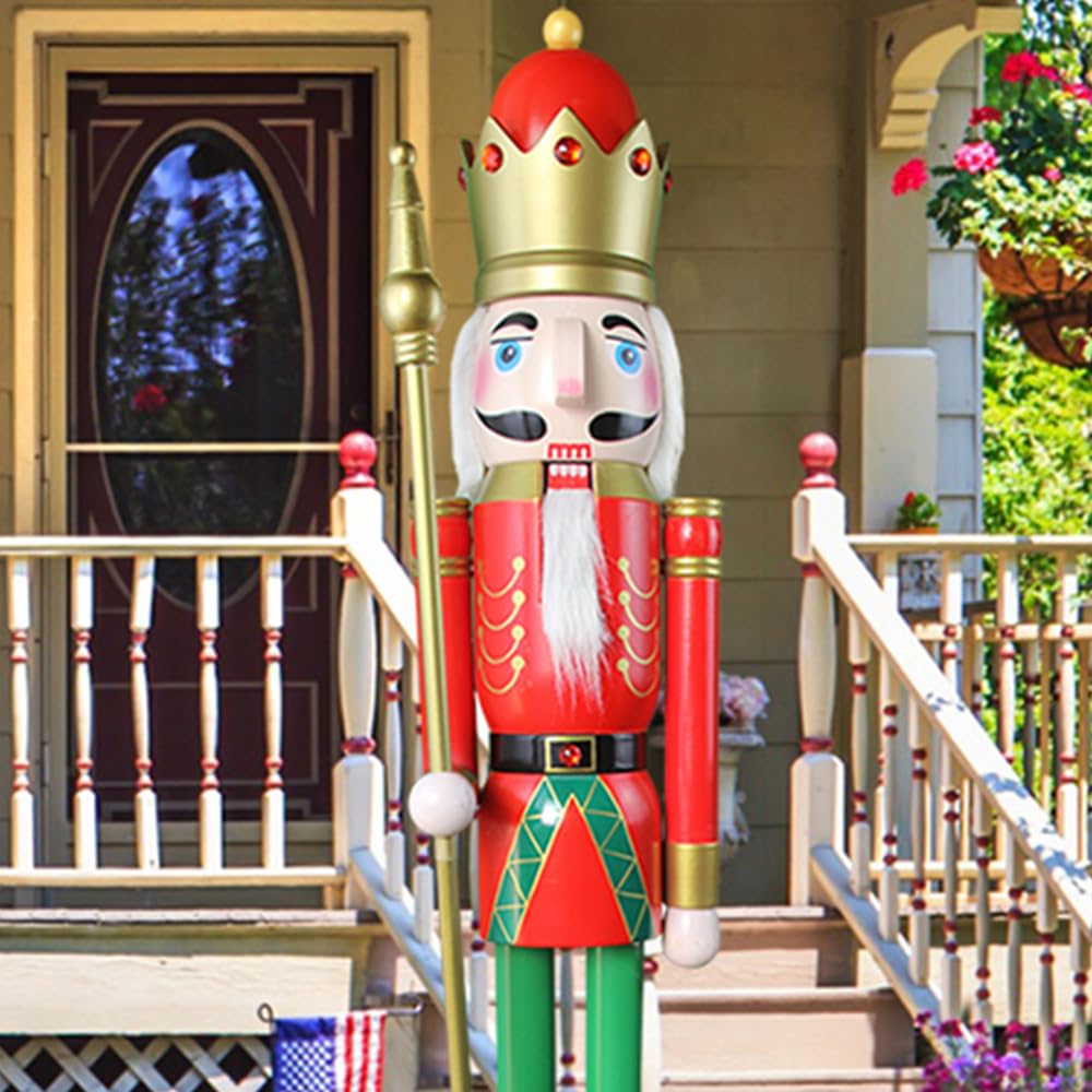 CDL 48" 4ft Tall Life-Size Large/Giant red Christmas Wooden Nutcracker ...