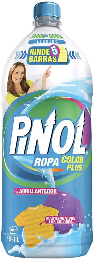 Pinol jabón lavandería líquido ropa color 1 lt : Amazon.com.mx: Salud y ...