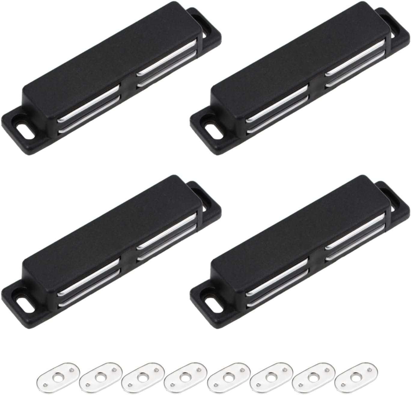 METALLIXITY Double Magnetic Latches Catch (3"x0.8") 4Pcs, Plastic ...