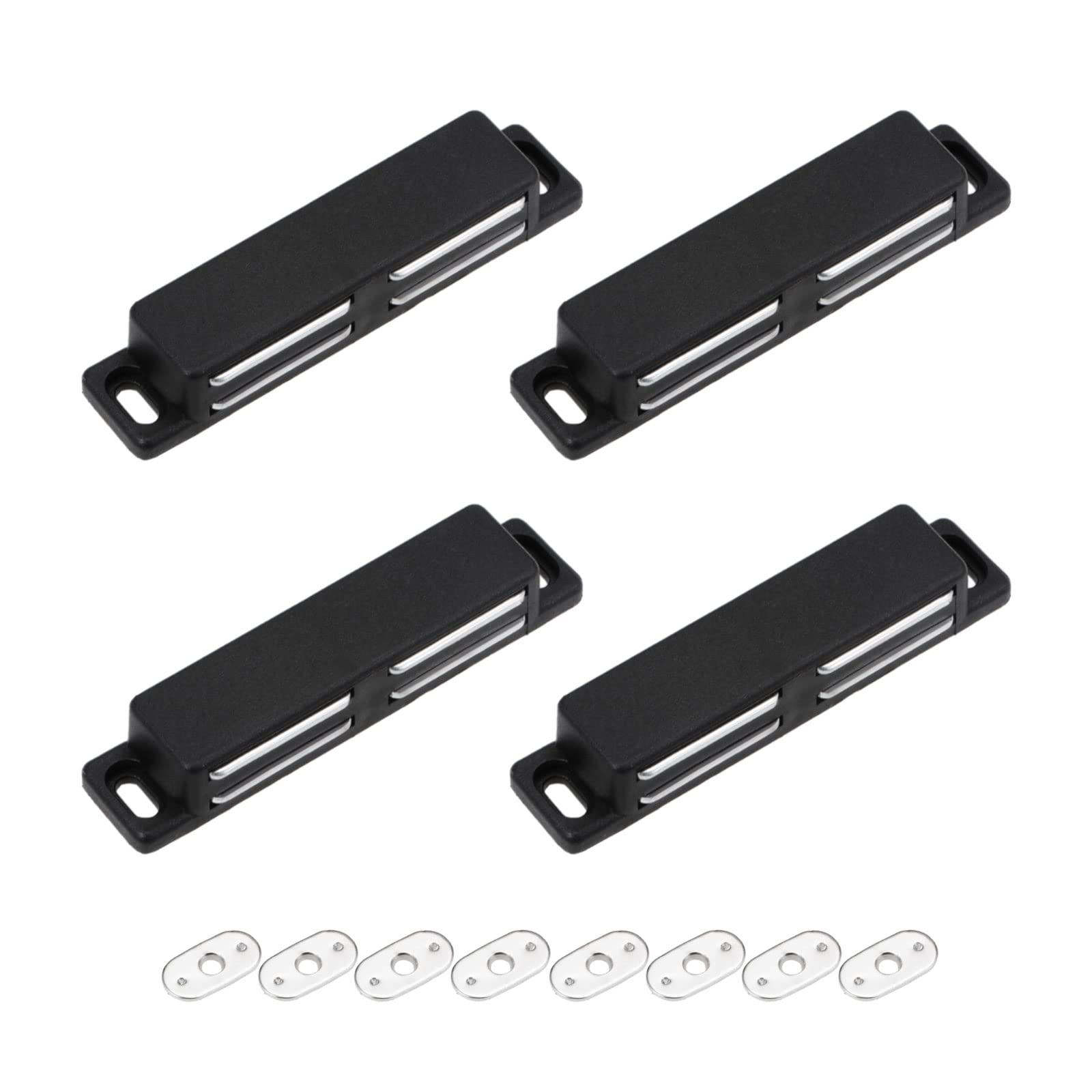 METALLIXITY Double Magnetic Latches Catch (3"x0.8") 4Pcs, Plastic ...