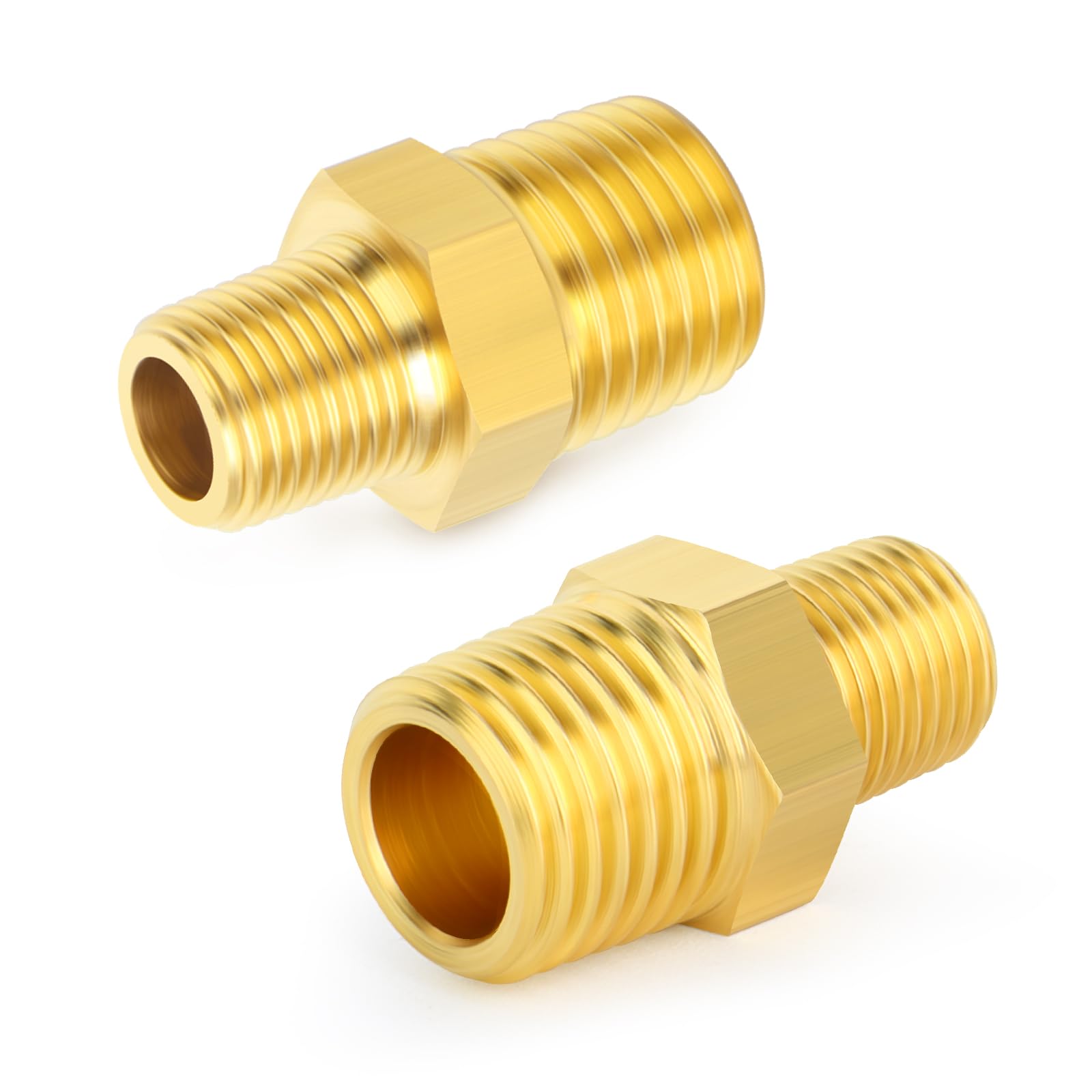 Snapklik.com : Brass Reducing Hex Nipples,1 Inch NPT Male X 3/4 Inch NPT Male Brass Pipe Adapter ...