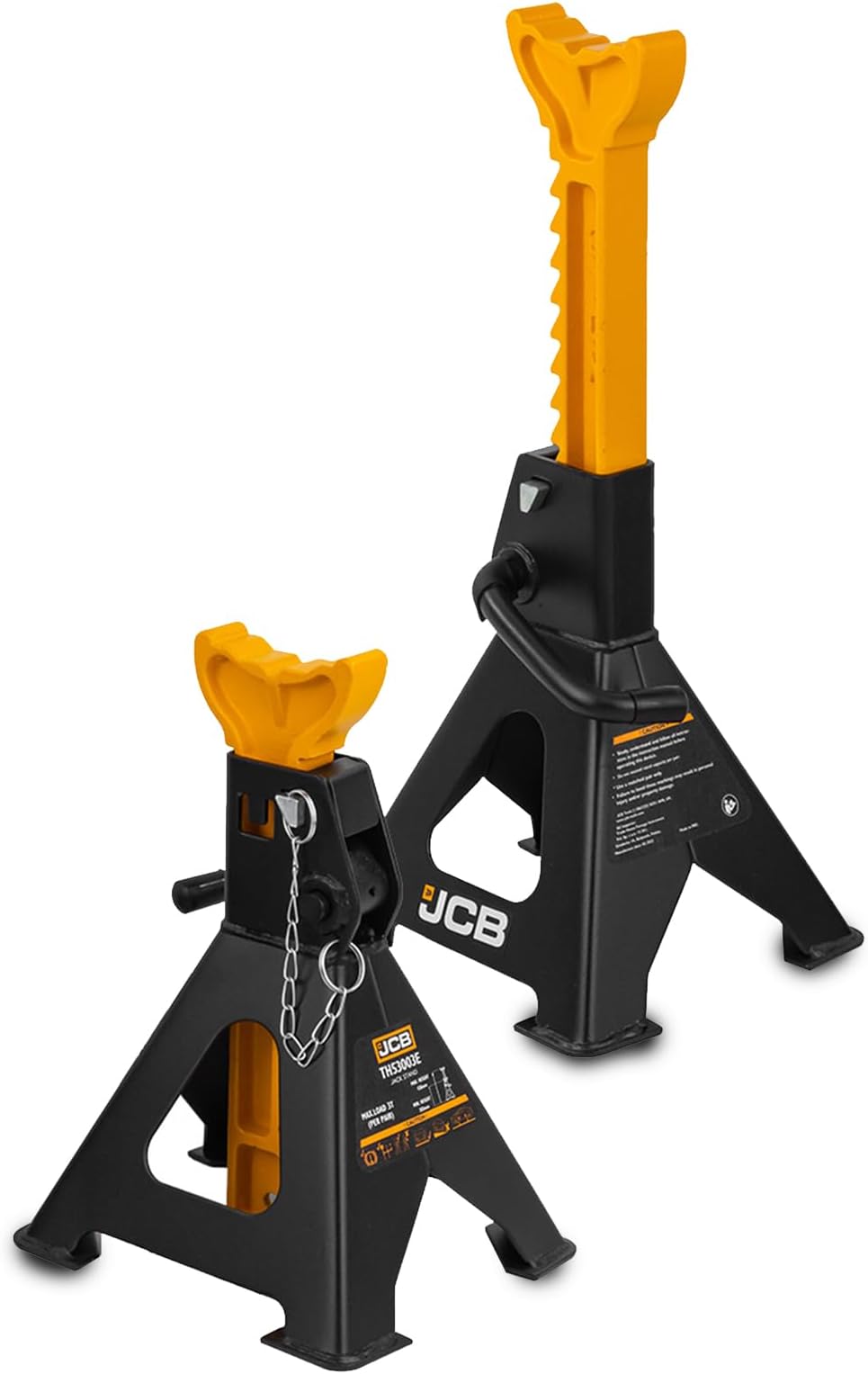 JCB 3 Tonne Automotive Jack Stand Set, 438mm Max.Height | 3 Year ...