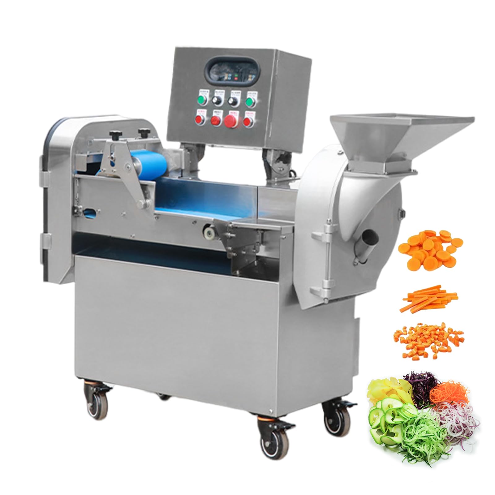 Amazon.com: EQCOTWEA Commercial Vegetable Fruit Chopper Cutting Machine ...
