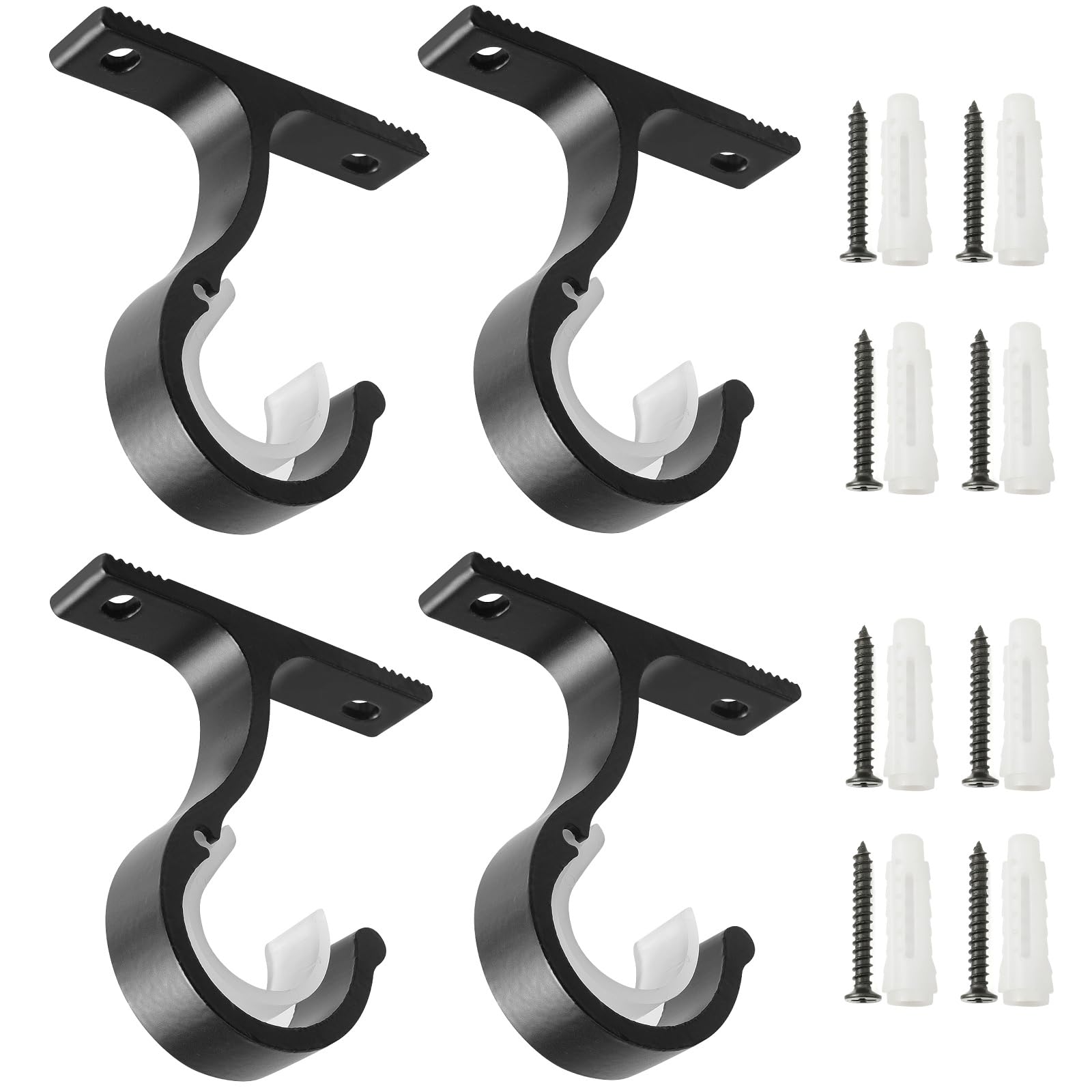 Snapklik.com : Anndason Curtain Rod Brackets - Ceiling & Wall Mount ...