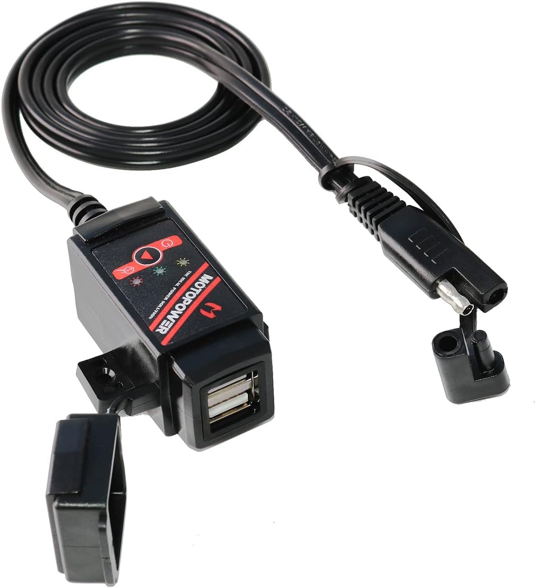 Amazon.com: MOTOPOWER MP0609A 3.1Amp Motorcycle USB Port Kit SAE to USB ...