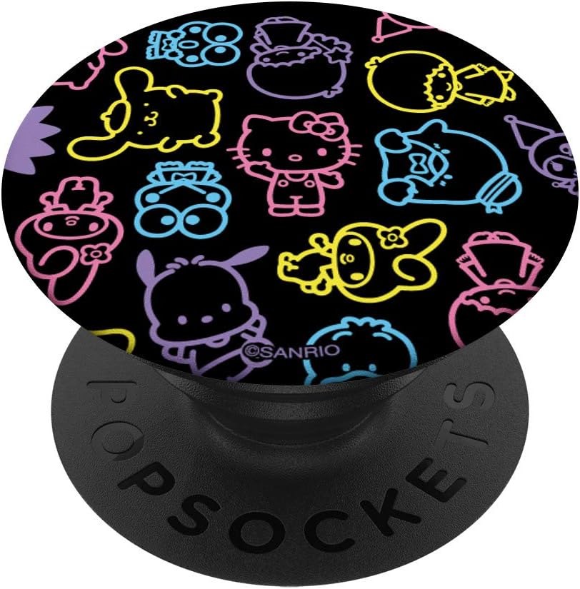 Amazon.com: Sanrio Neon Friends PopSockets PopGrip: Swappable Grip for ...