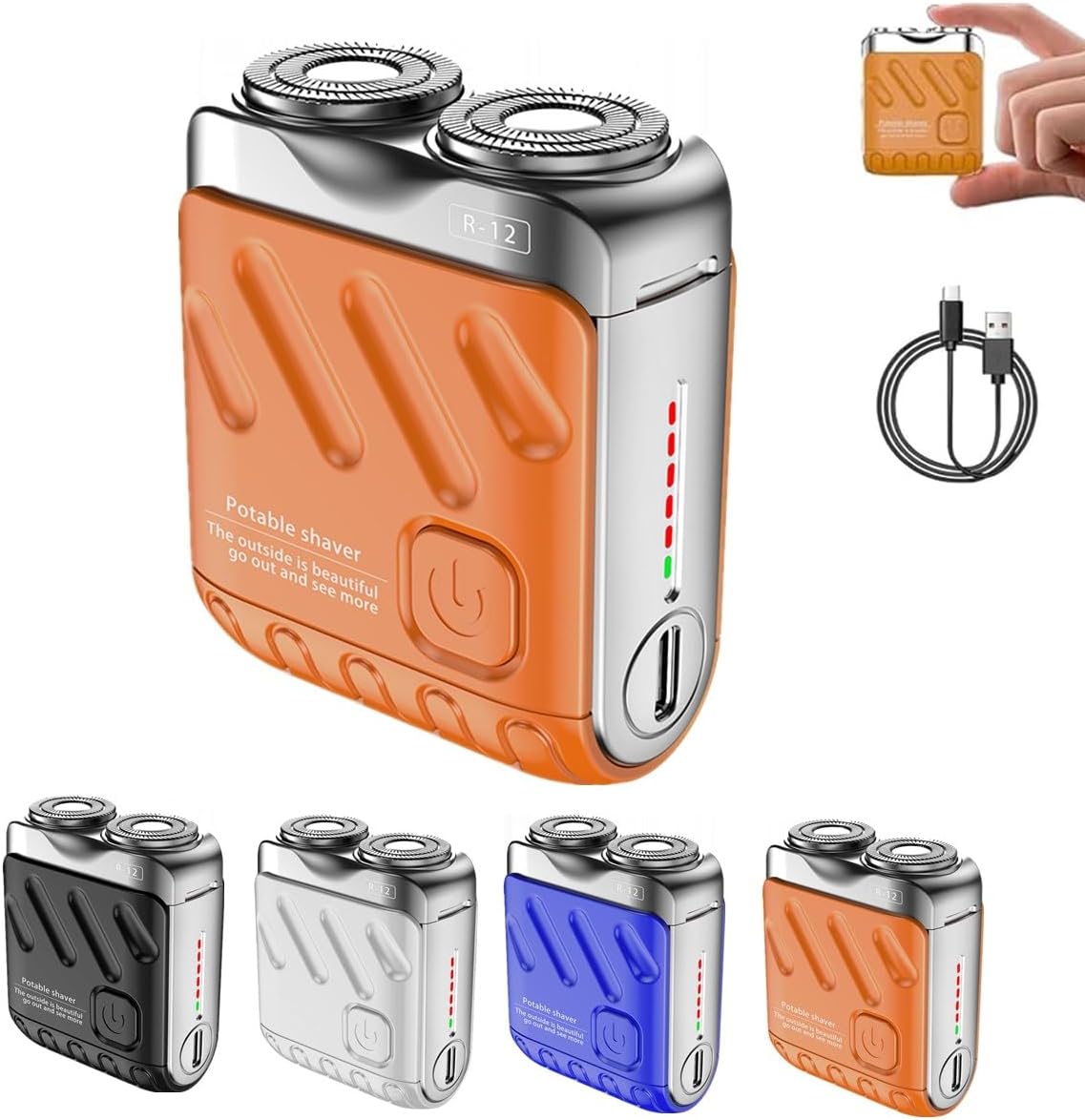 Amazon.com: Electric Mini Portable Razor Luggage Design for Men,Double ...