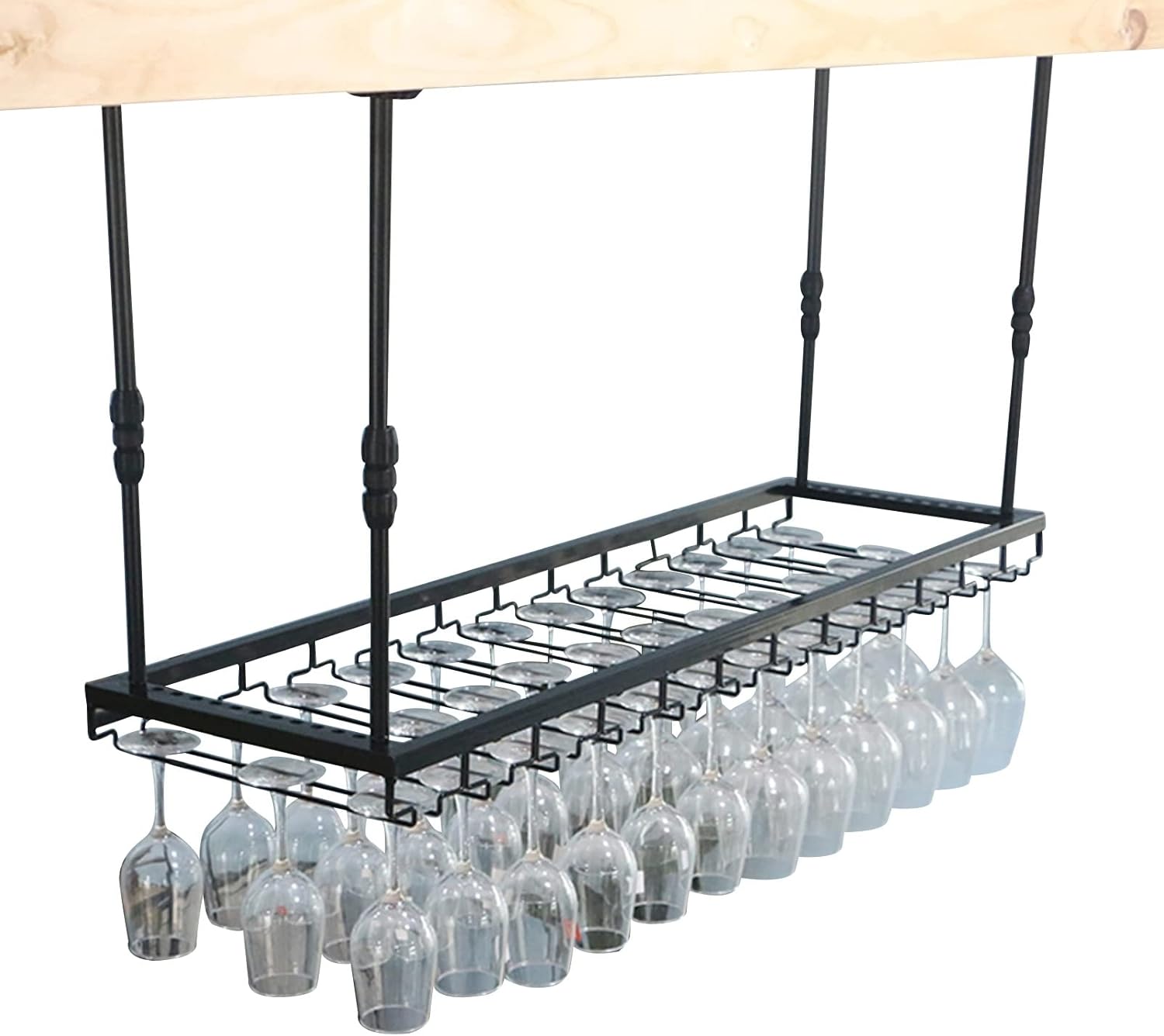 HYUFEIAO Wine Rack | Ceiling Hanging Wine Glass Rack | Under Cabinet ...
