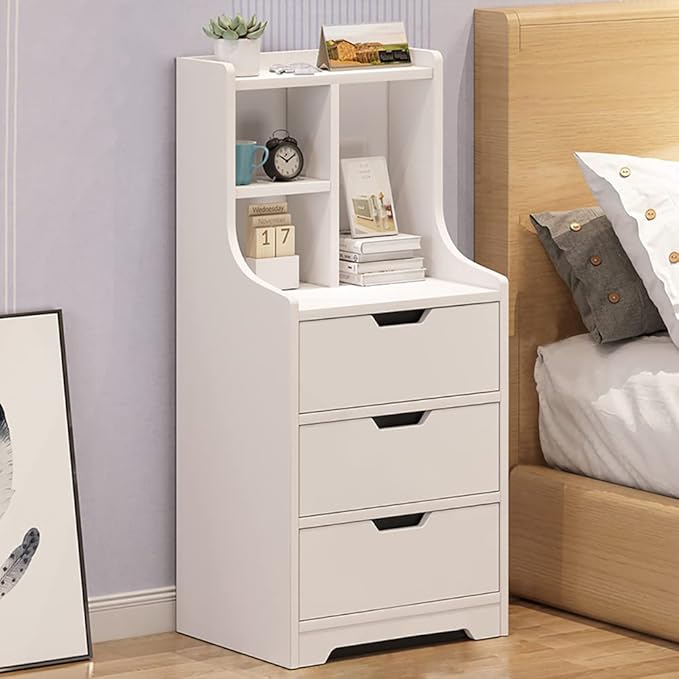 Amazon.com: DYRABREST Mini Bedside Table 12" Wx15 Lx33 H,Storage ...