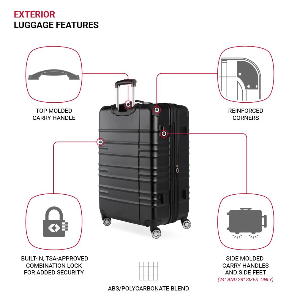 Snapklik.com : SwissGear Sonic Pro Lightweight Hardside Expandable ...