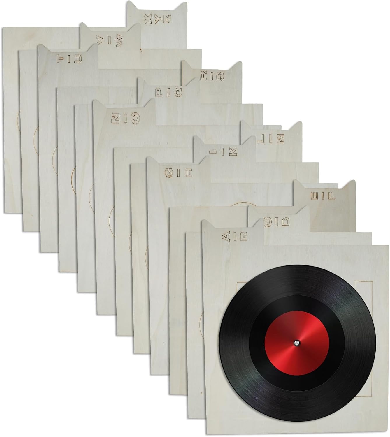 12Pcs Vinyl Record Dividers Wooden Alphabetical A-Z Dividers 35x30cm ...