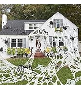 Amazon.com : OurWarm 900 sqft Halloween Spider Web Decoration Outdoor ...