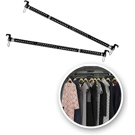Amazon.com: VaygWay 2 Pk Expandable Car Clothes Bar- Hanger Metal ...
