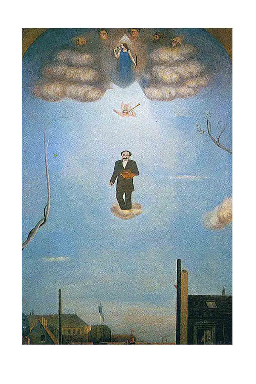Man Flying Painting