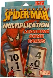 Spiderman Multiplication Learning Game Cards : Amazon.com.au: Toys & Games