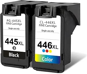 Amazon.co.jp: Remanufactured Ink Cartridge for Canon PG 445 CL 446 XL ...
