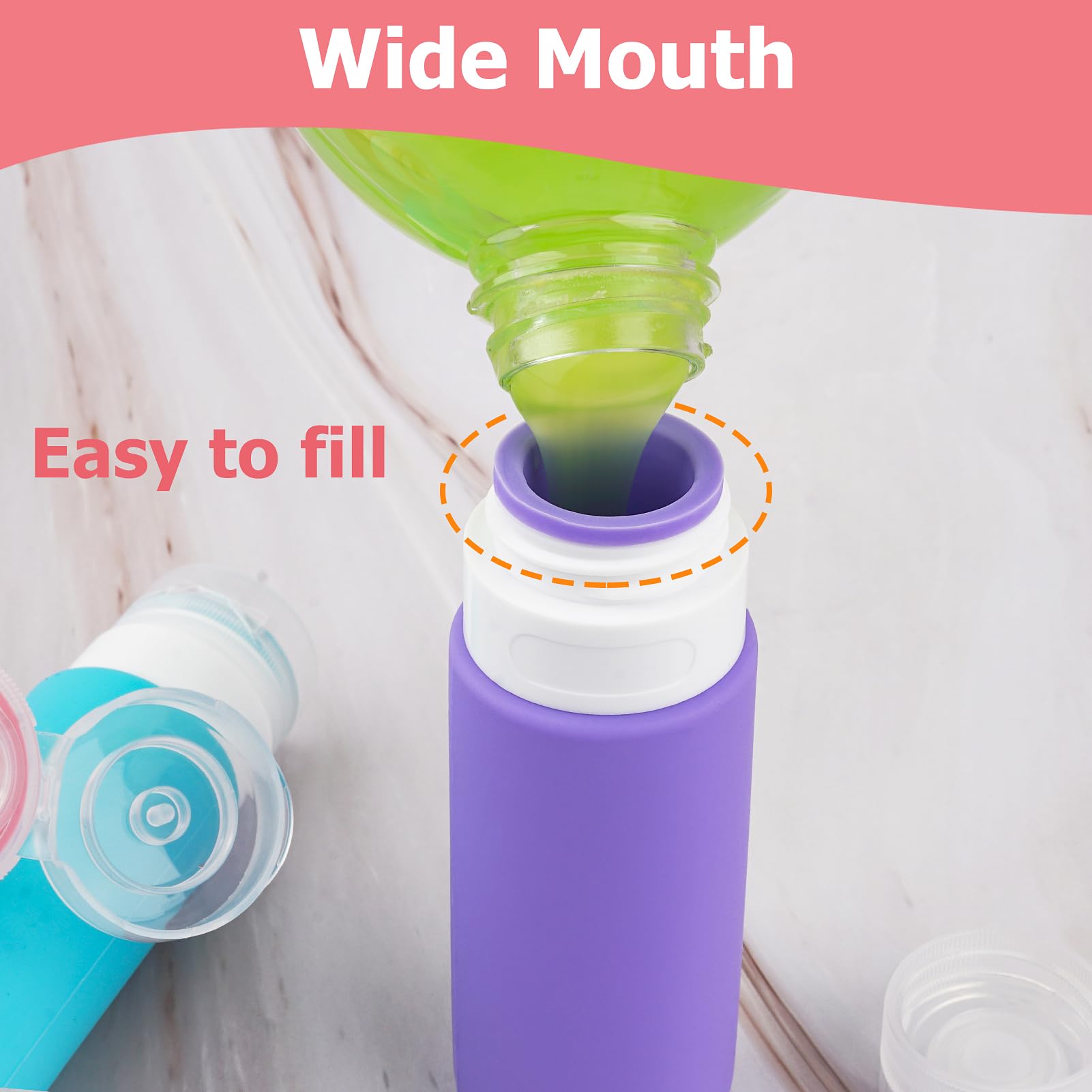 Silicone Travel Containers Travel Bottles For Toiletries - 4 Pack TSA ...
