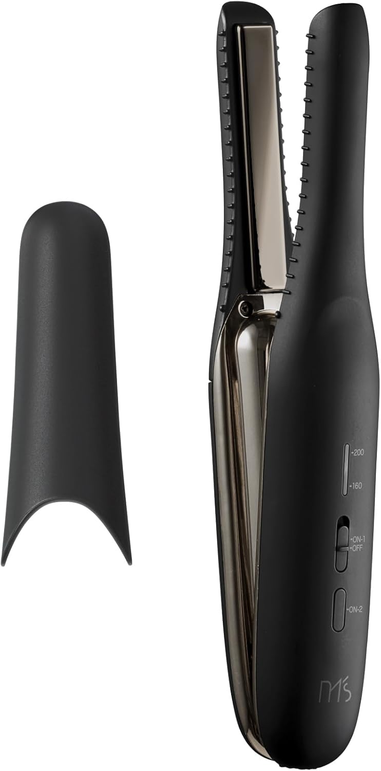 Amazon.co.jp: コイズミ ヘアアイロン コードレス ストレート アイロン エムズ 10mm USB充電式 海外対応 2段階温度調節 ブラック KMC-8320/K : ビューティー