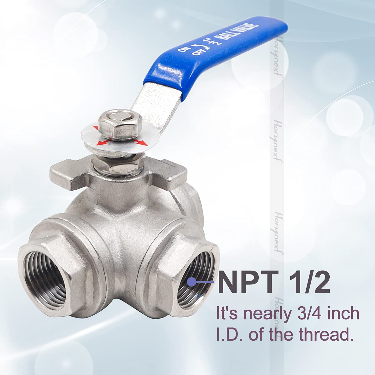 Snapklik.com : Horiznext NPT 1/2 Stainless Steel 3 Way Valve For Water ...
