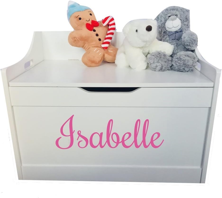 Little Secrets Clothing White Wooden Toy Storage Box with Personalised ...