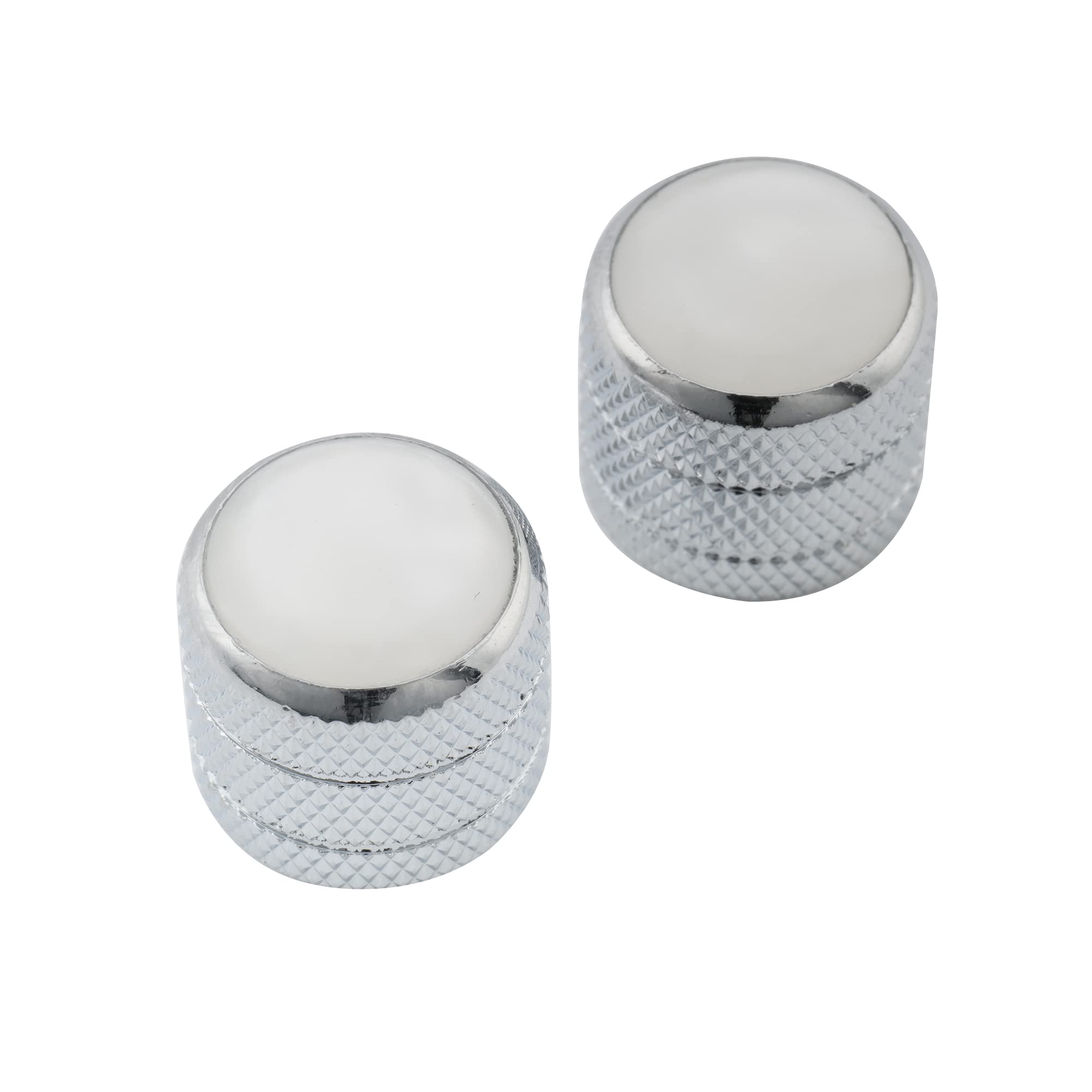 Nickel Steel Dome Knobs Set Of 2 Universal Bass Knob Musiclily Pro ...
