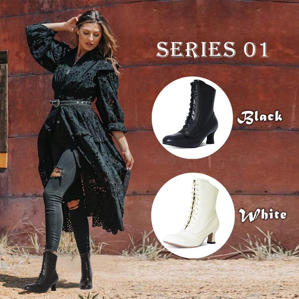 Snapklik.com : Victorian Boots Witch Costume Renaissance Shoes Women ...