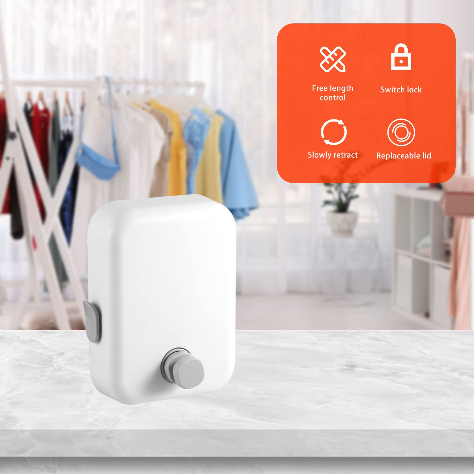 Snapklik.com : Retractable Clothesline Heavy Duty, Invisible Extendable ...