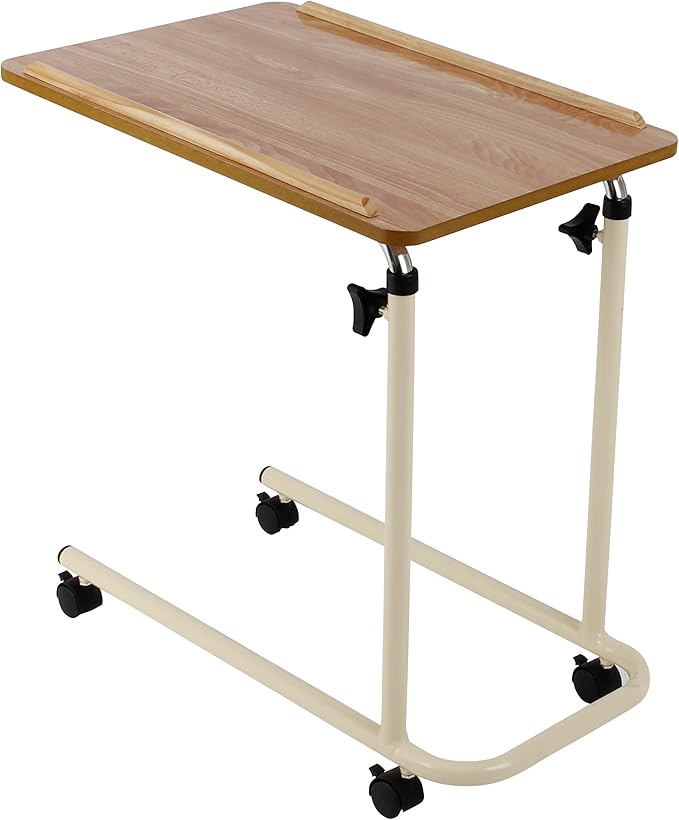 Peformance Health Overbed Table with Wheels, Height Adjustable ...