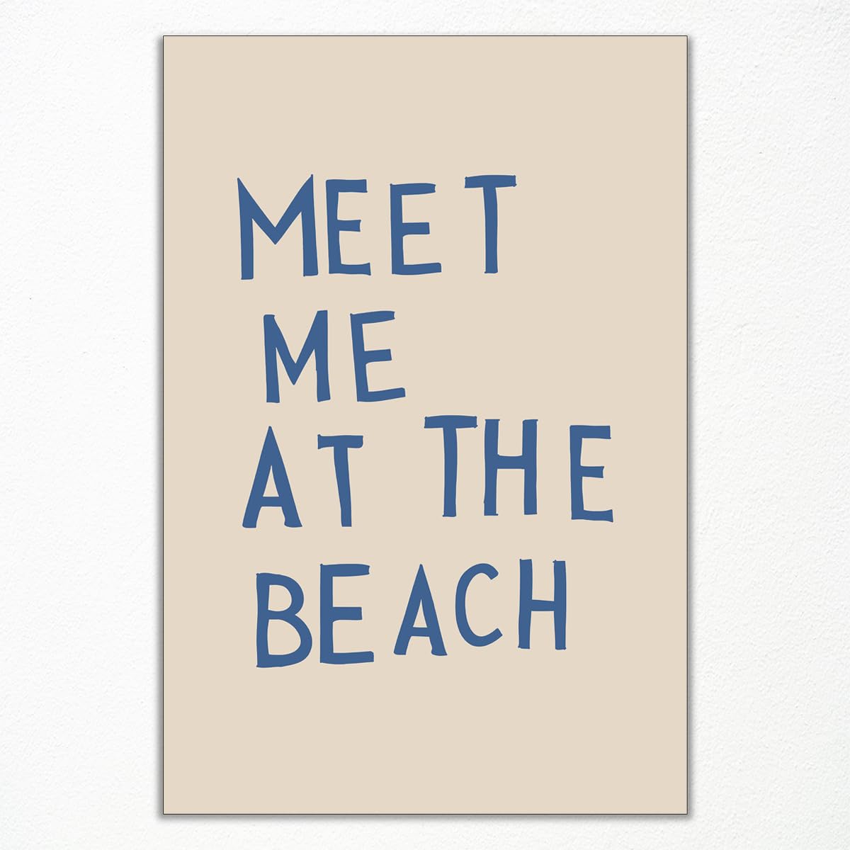 Amazon.com: mifyuibytr Blue Typography Poster, Trendy Meet Me At The ...
