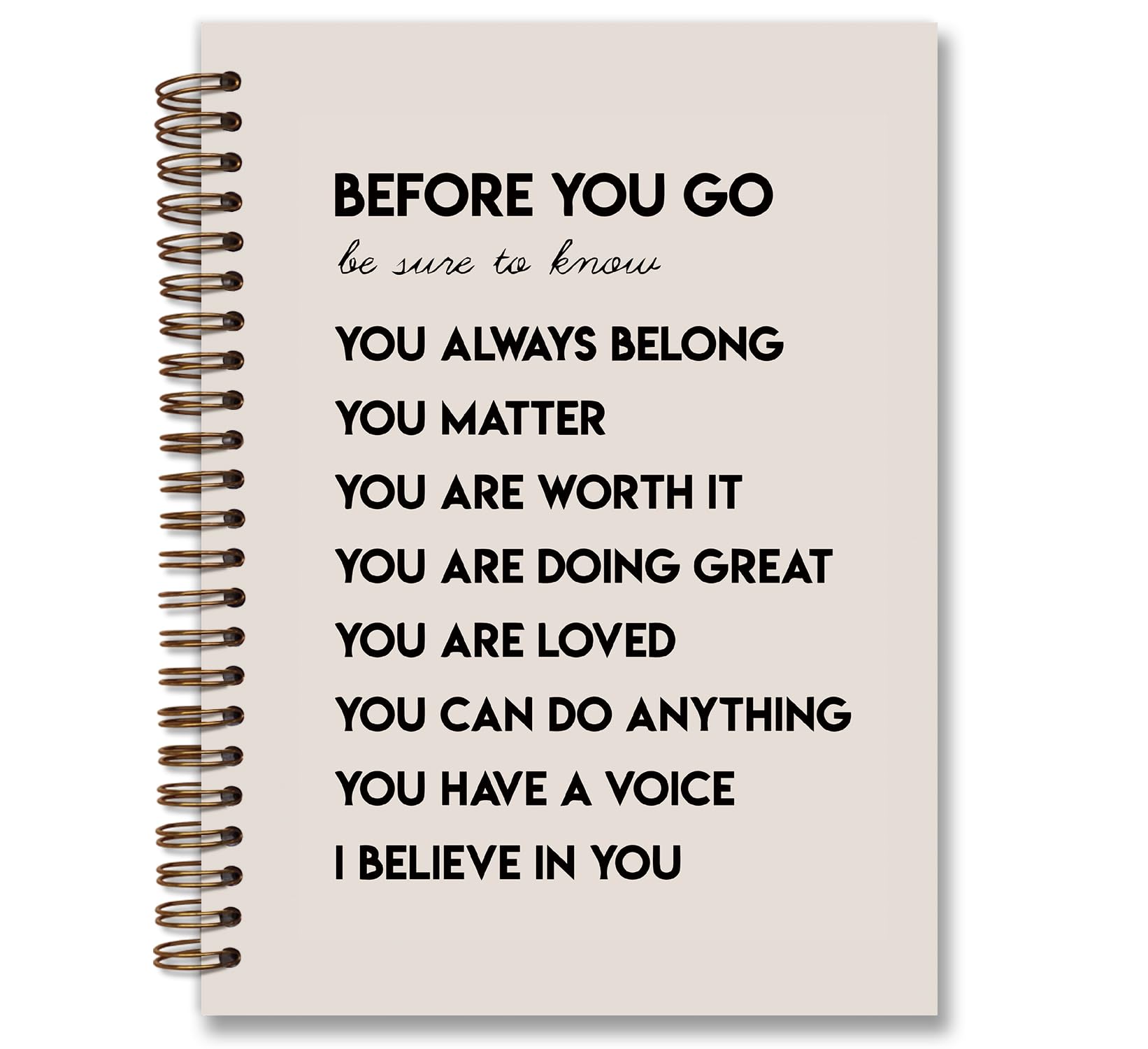 Dejfel Before You Go Inspirational Notebook, Affirmation Journal ...