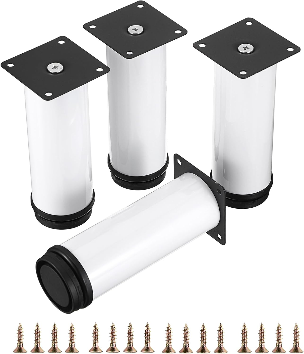 SUMNACON 4Pcs Stainless Steel Furniture Cabinet Legs, Adjustable ...