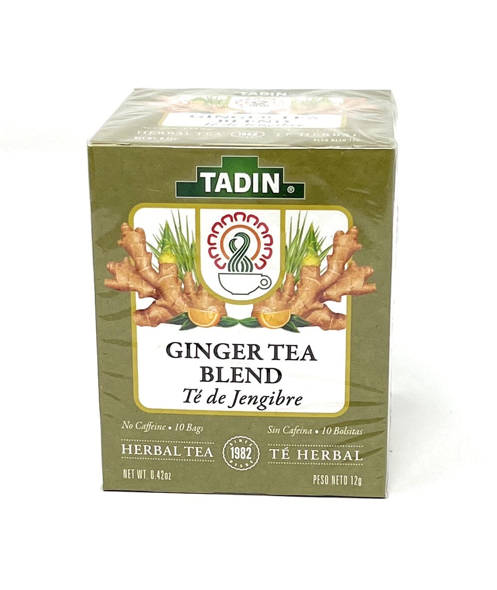 Amazon.com : Tadin Ginger Tea Blend 6 Boxes Of 10 Bags Per Box (60 Bags ...