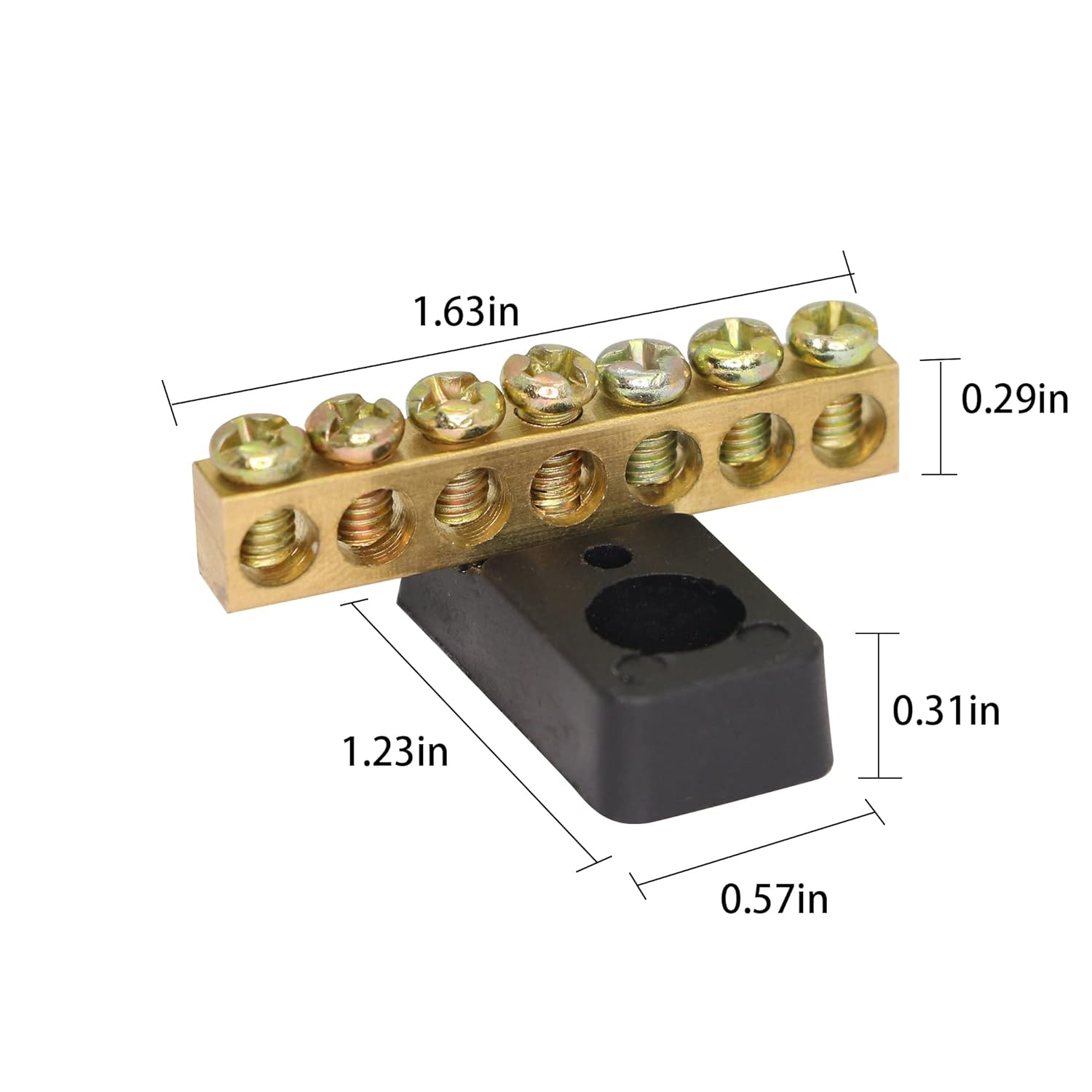 RIIEYOCA Terminal Bus Bar Distribution Box Brass Wire Screw Terminal ...