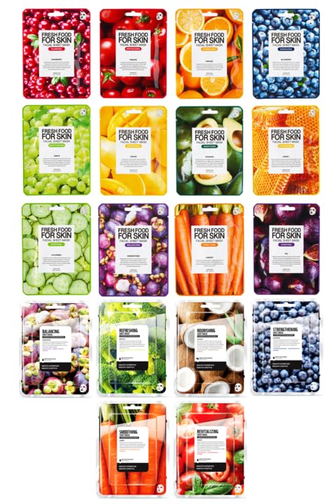 Amazon.com : FARMSKIN Superfood Salad Sheet Face Mask Set Long Lasting ...