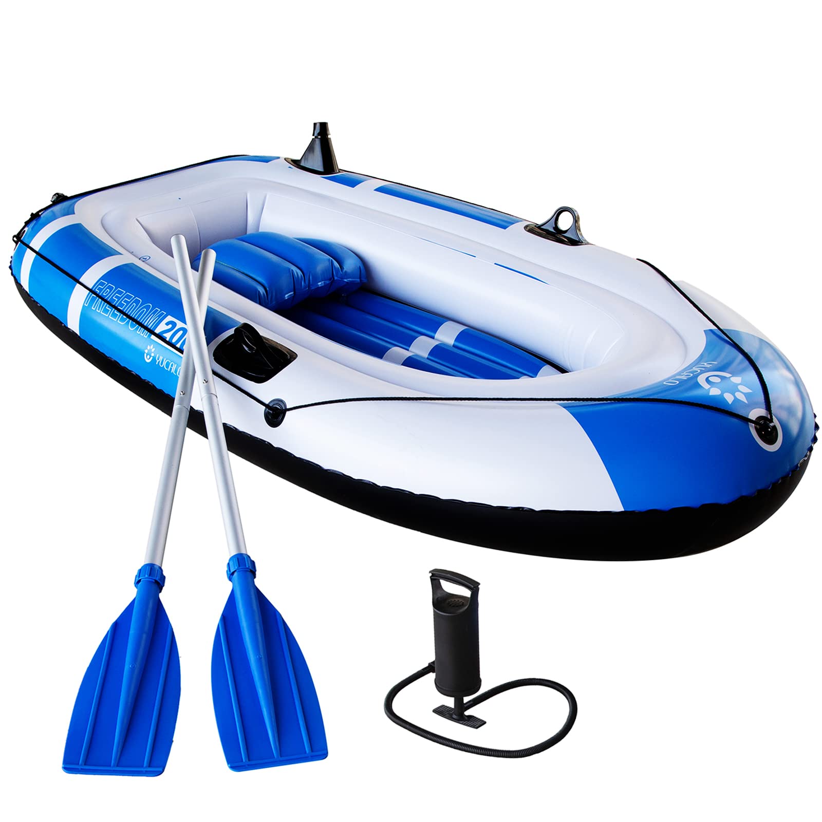 YUCALO Inflatable rafts Set for Adult - Inflatable Fishing Boat 1-4 ...