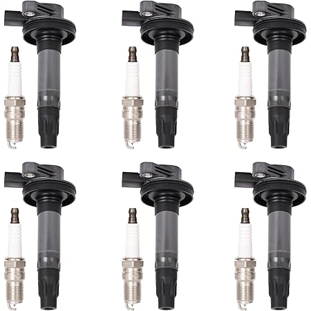 Amazon.com: Vplus Set of 6 Ignition Coils Pack UF553 7T4Z-12029-E & Spark Plugs 5019 LTR5GP ...