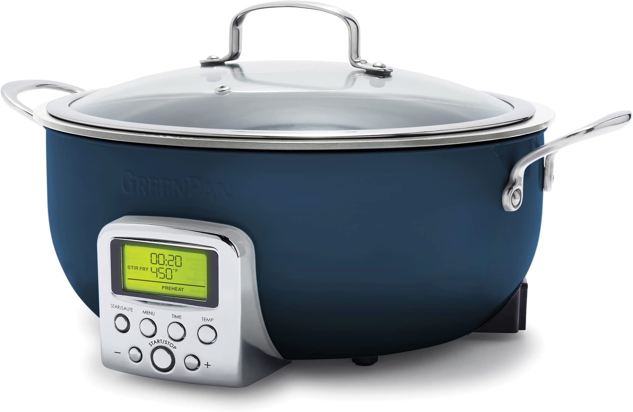 Amazon.com: GreenPan Elite Essential Smart Electric 6QT Skillet Pot ...