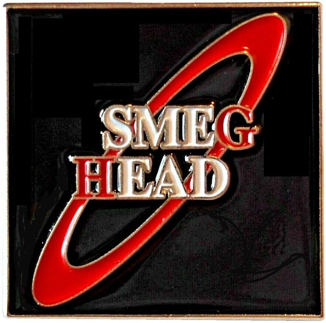 Red Dwarf SMEG HEAD Kryten Lister Dis Phrase Sci Fi Metal Enamel Badge ...