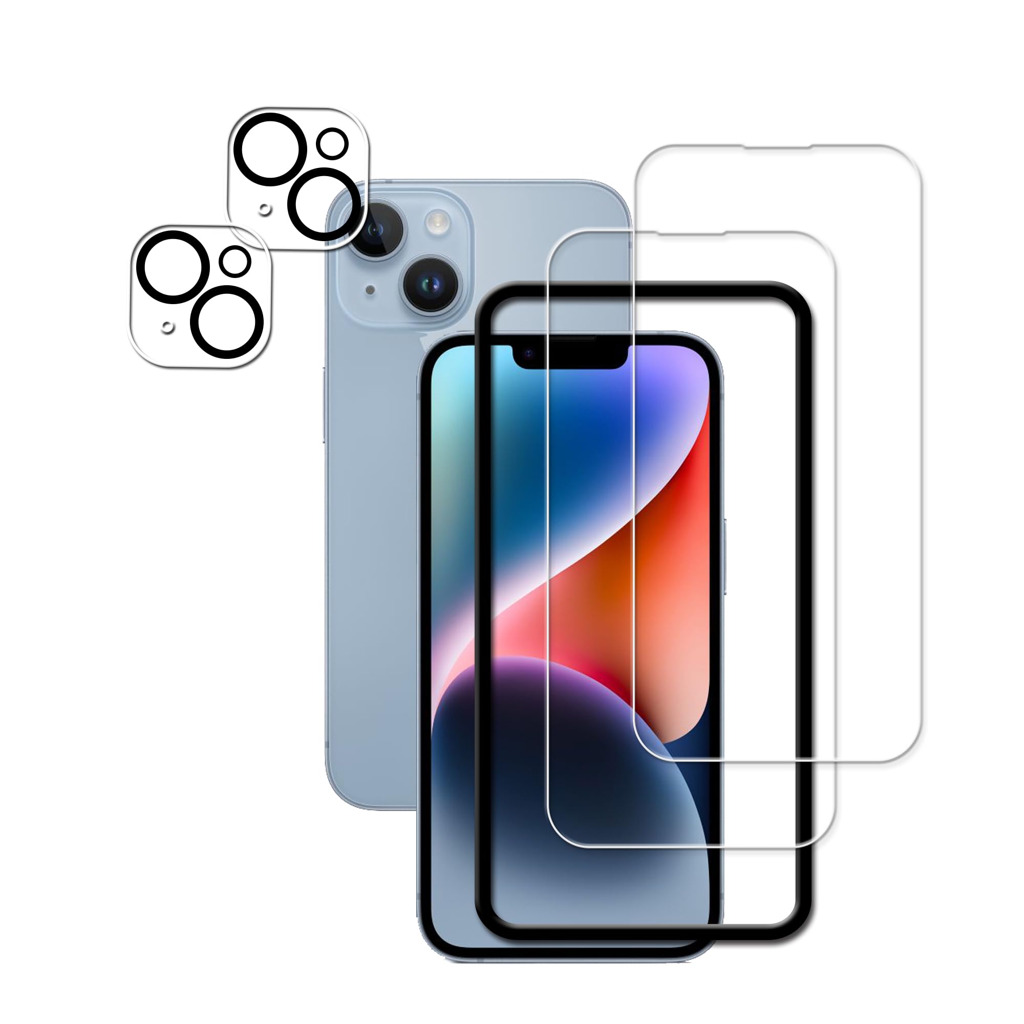 Amazon.com: HKKAIS Easy Alignment Frame Designed For iPhone14 Tempered ...